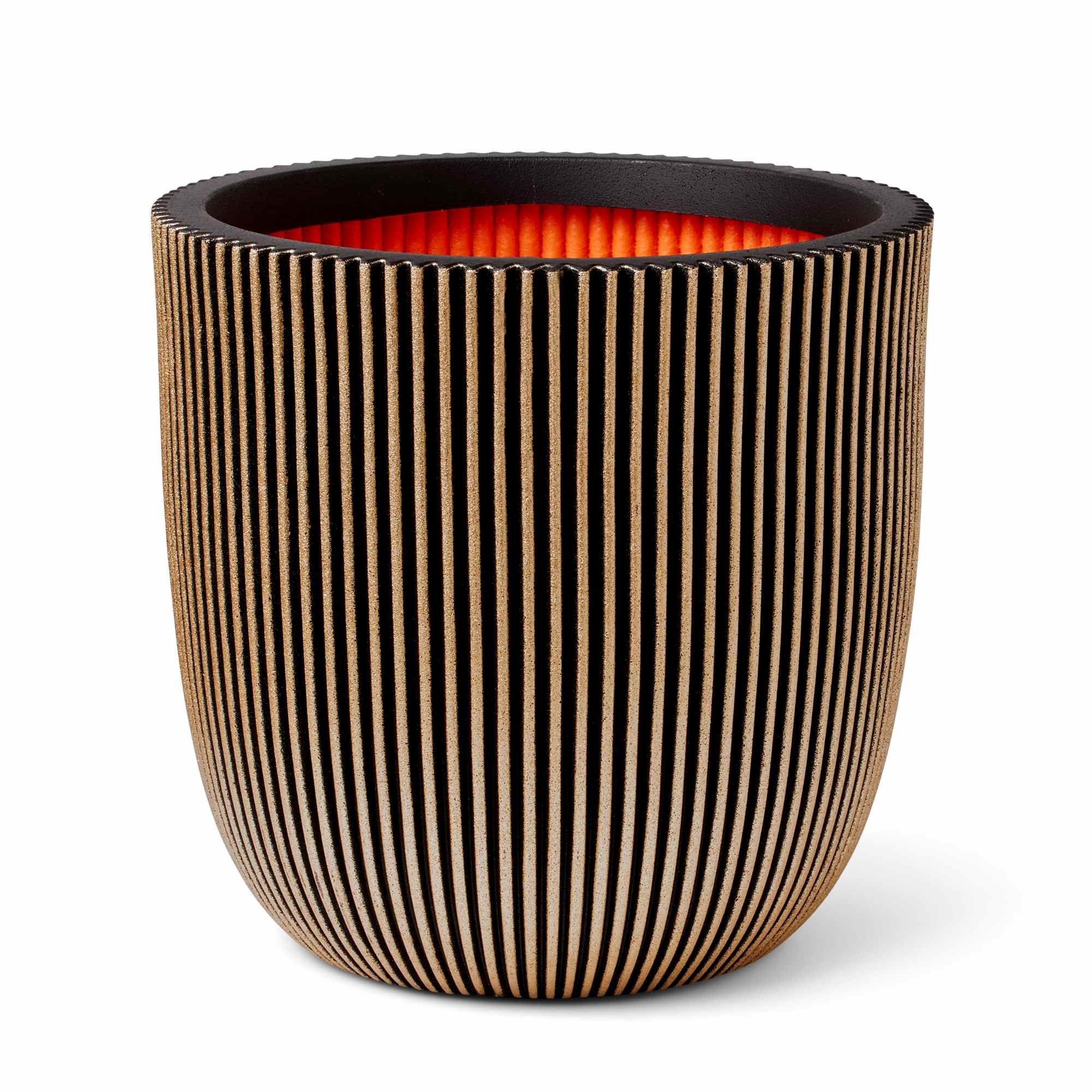 Capi Nature Groove NL Planter Ball Black Gold – Potzillas
