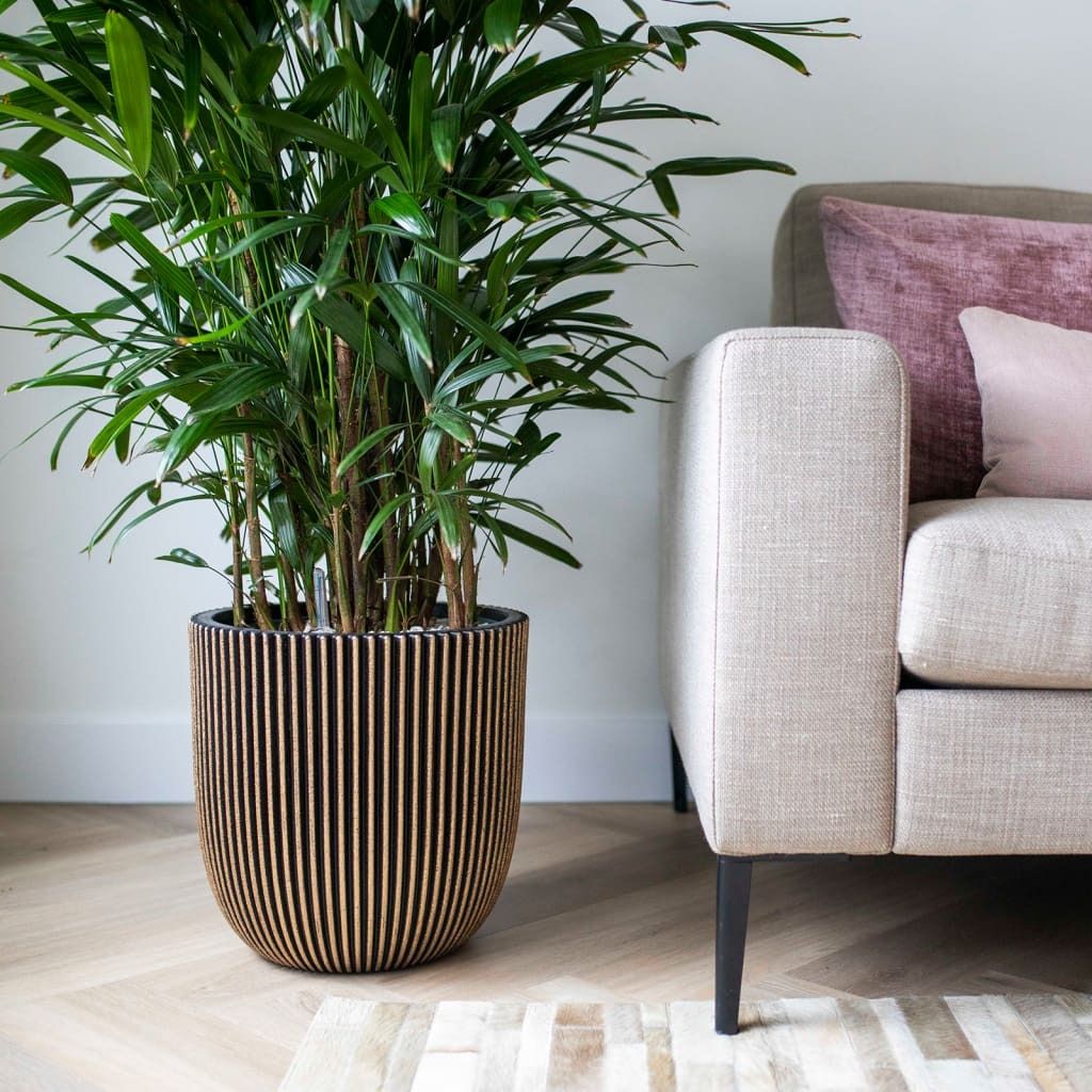 Capi Nature Groove Planter Ball Black Gold – Potzillas